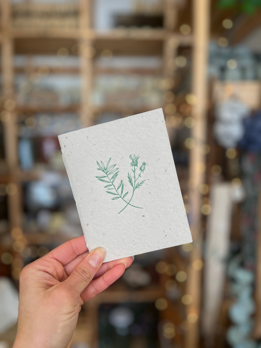 Seed Paper Notebook – Sage & Thistle Handmade Goods
